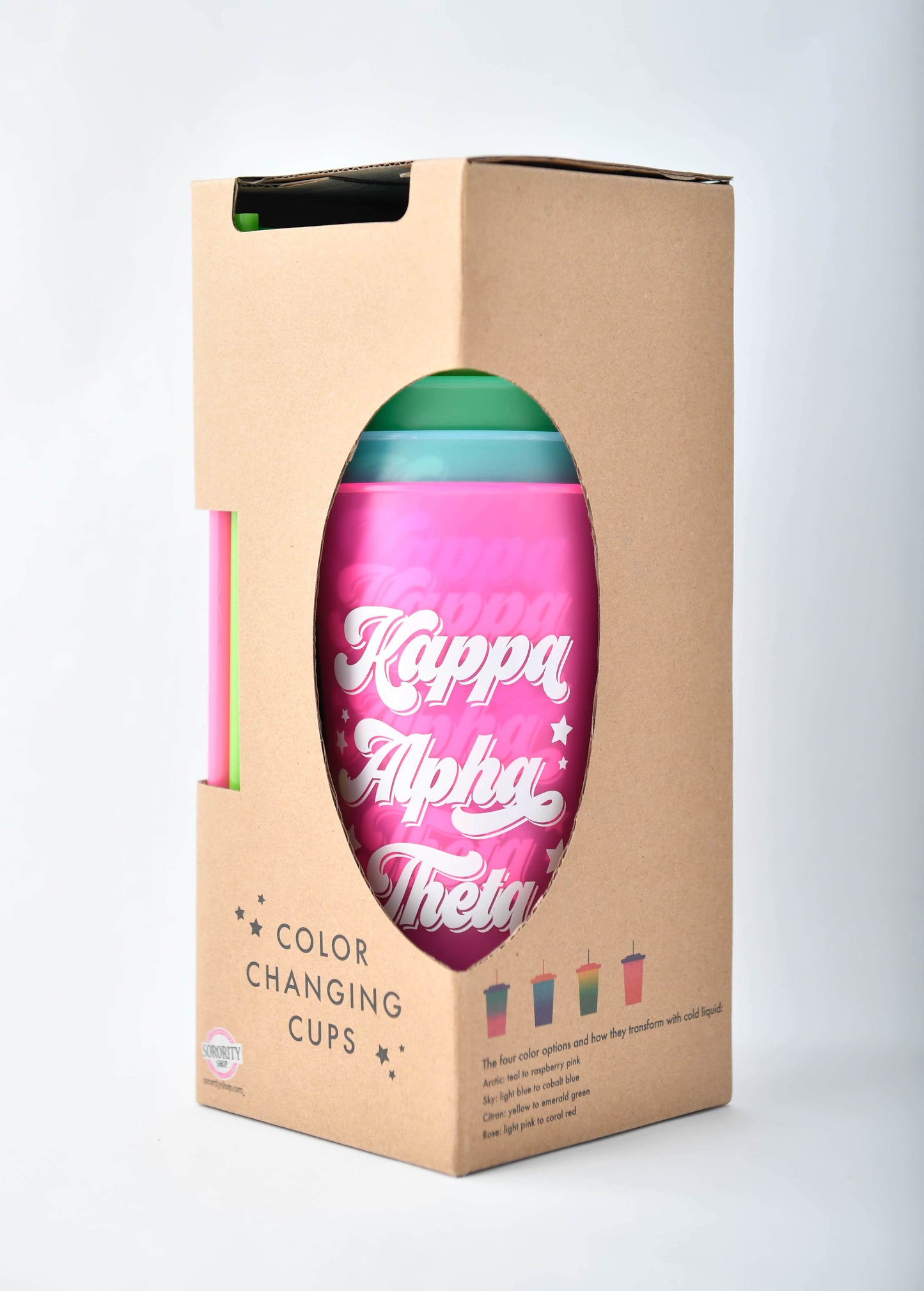 Kappa Alpha Theta Color Changing Cups 4 Pack